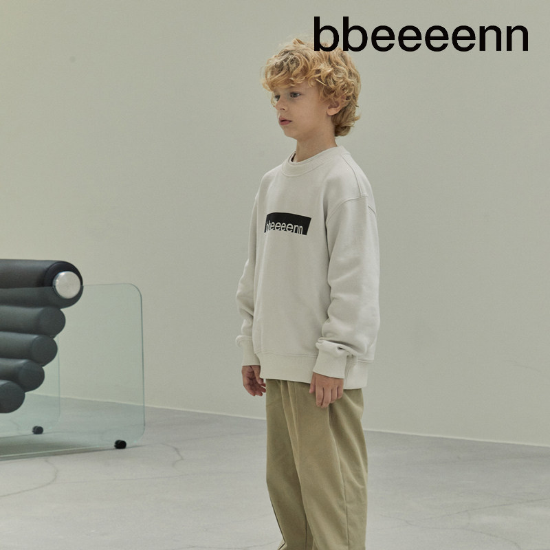 bbeeeenn纯棉印花T恤秋冬新款中大童宽松版型卫衣男女童毛圈上衣