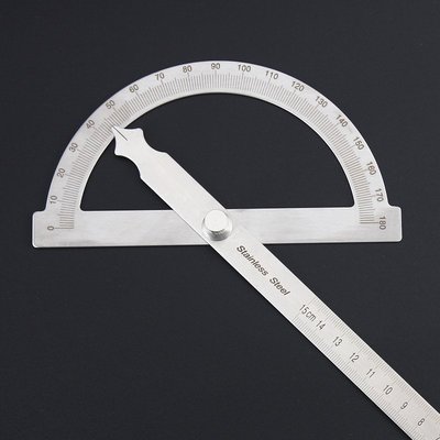 180度半圆不锈铁单臂角度分度规角度尺量角器测量仪木工