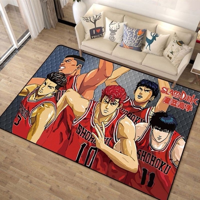 灌篮高手地毯卡通nba全套ins风客厅卧室加厚床边毯电脑椅地垫耐脏