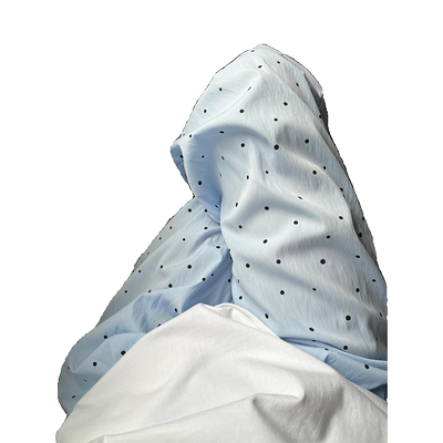 蓝色波点山本阔腿裤女夏薄款休闲