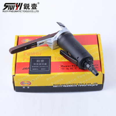 锐壹6216弯头90度角工业级气动砂带机抛光环带机拉丝机打磨机现货