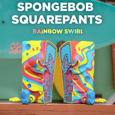 彩虹漩涡海绵宝宝潮玩摆件15cm