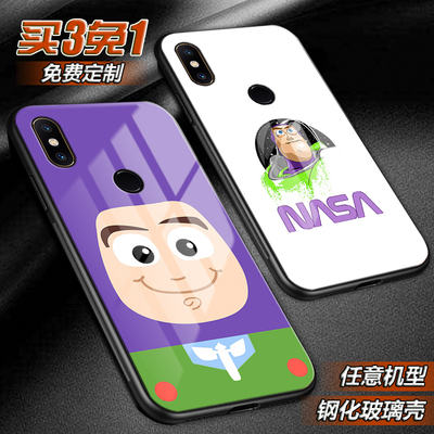 buzz巴斯光年迪士尼适用小米11 10mix3 2s max3玻璃note9手机壳8