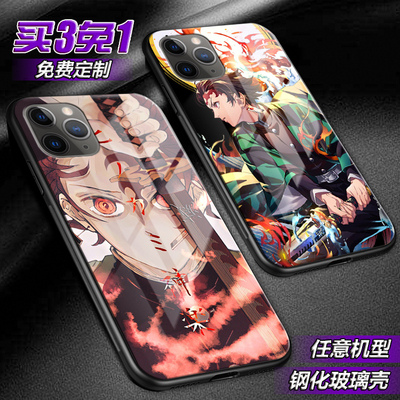 鬼灭之刃灶门炭治郎适用iphone16pro15苹果14promax磁吸XsMax玻璃11潮678手机壳13mini 12三星a56a36a16s25u