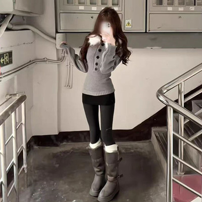 超好看冷淡系御姐炸街毛衣裙子女