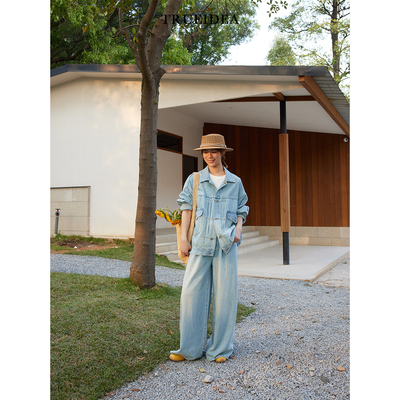 trueidea25春夏 软糯垂坠冰感莱赛尔棉牛仔套装