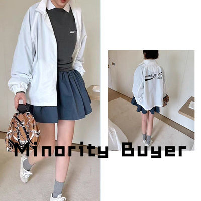 现货 买手店 pushBUTTON 25春季新款上衣拉链字母印花运动外套女