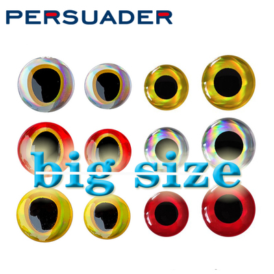 persuader 3D仿真鱼眼 飞蝇饵路亚绑制材料10 12mm 炫彩水晶鱼眼