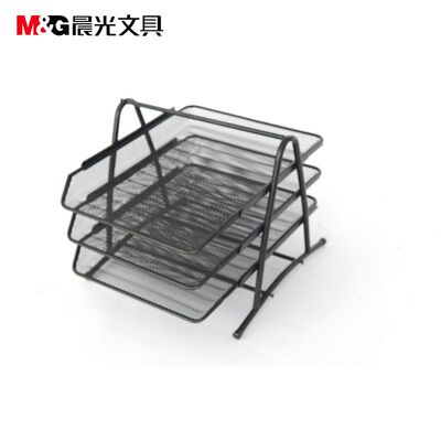 晨光文件盘金属网格黑色ADM94754