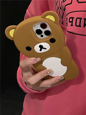 立体硅胶套手机壳日韩轻松熊