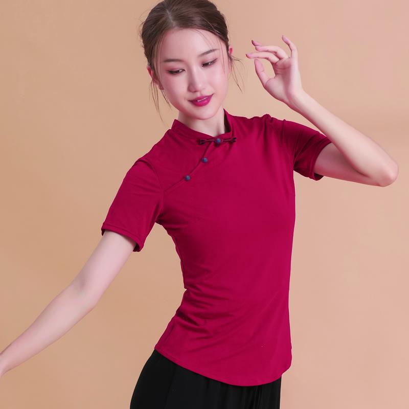 新款藏族舞蹈演出服装女艺考练功服蒙古舞广场舞大摆裙民族舞蹈服