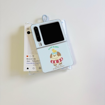 奶蓝色小狗适用于华为purax硬壳