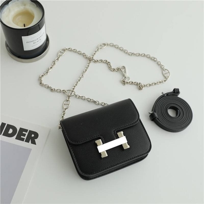 爱马女仕h扣康康包小包包女新款猪鼻子链条口红包单肩斜挎包