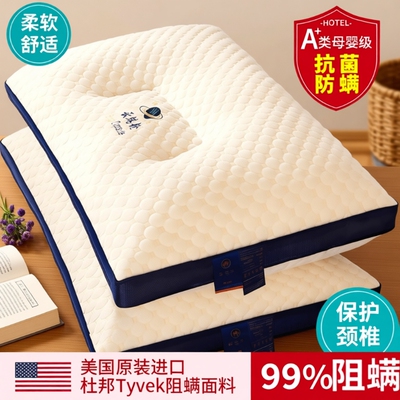 泰国乳胶枕头护颈椎助睡眠枕芯一对家用天然橡胶记忆单人宿舍学生
