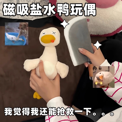 拼好鸭毛绒玩具烤鸭肢解盐水鸭磁吸玩偶可拆解公仔搞怪礼物儿童女