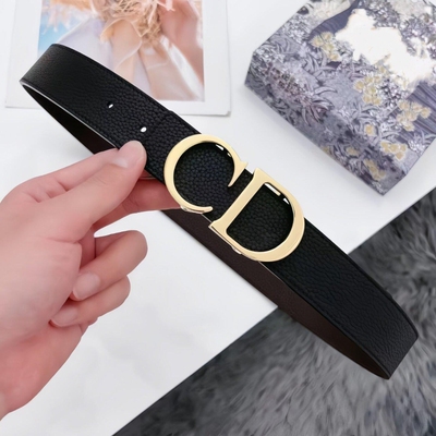 皮带真皮牛皮带CD扣休闲个性裤腰带3.5cm双面用荔枝纹