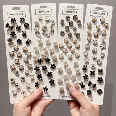 领口防走光扣子暗扣神器隐形胸针女别针固定衣服胸花胸口扣针花朵