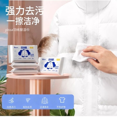 羽绒服清洁湿巾便携免洗清洁湿巾