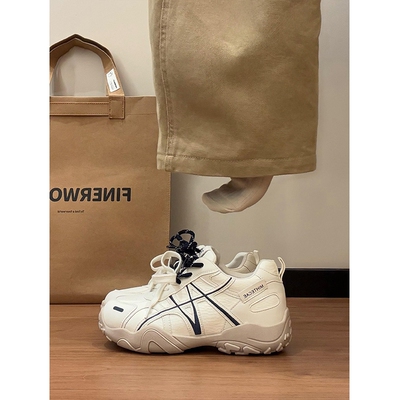 厚底内增高7cm德训鞋女2026新款春季休闲运动鞋老爹鞋阿甘小白鞋