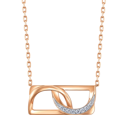 周生生黄金钻石项链93348N