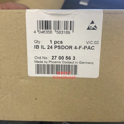 菲尼克斯原装正品IB IL24 PSD OR 4-F-PAC 安全模块2700563现货