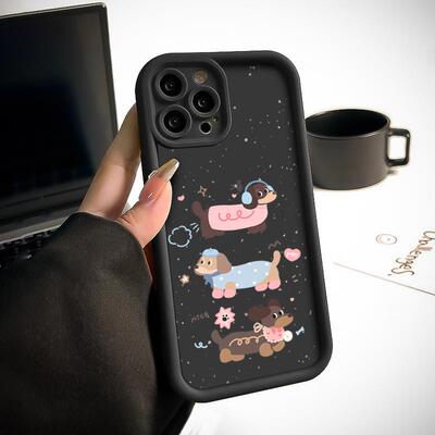 新款手机壳适用Transsion传音腊肠狗子InfinixSmart8跨境tpu金刚砂pop手机壳保护套