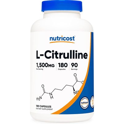 现货美国Nutricost L-Citrulline 左旋瓜氨酸 750mg*180粒胶囊