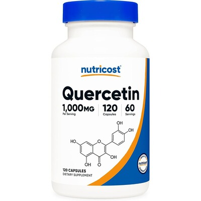现货美国Nutricost Quercetin with Bromelain 500毫克120粒胶囊