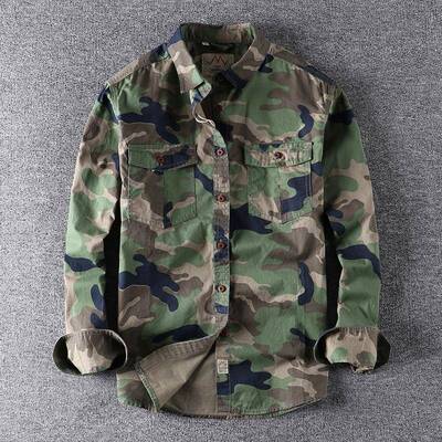 Men Camouflage Cargo Shirts High Quality Durable Outdoor