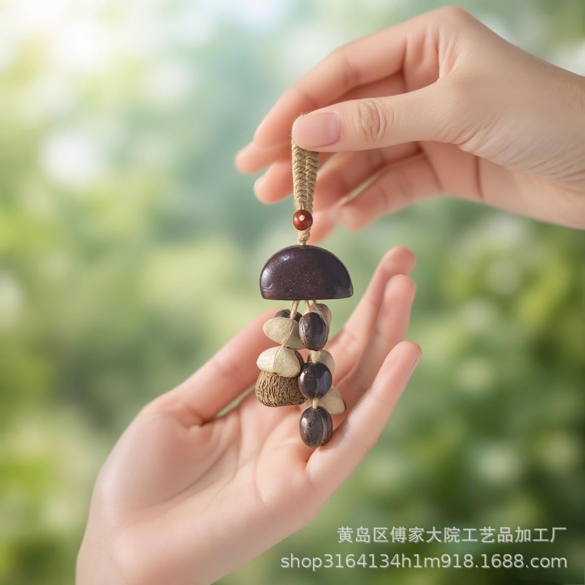 2026天然果壳手摇铃风铃挂饰果实手铃串铃伴奏音疗乐器厂家直供