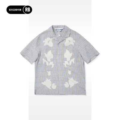 INSULAiRE岛民花卉条纹衬衫