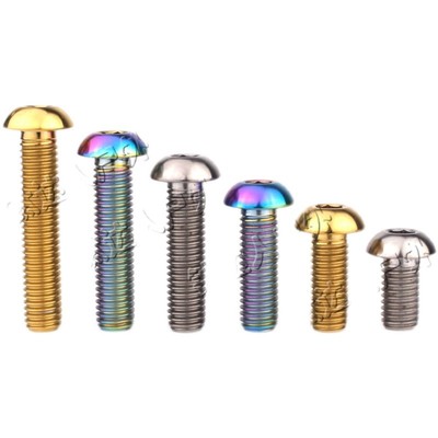 钛合金M8半圆头螺丝 M8X10-40mm 摩托车/机车/杜卡迪制动盘钛螺栓