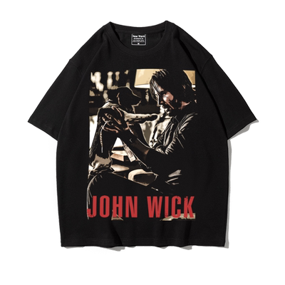 五分袖疾速追杀宽松基努落肩T恤