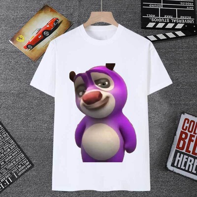 熊大熊二囧架架表情包短袖T恤