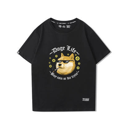 狗狗币t恤男shib短袖doge柴犬图案虚拟数字货币dogecoin币圈半袖