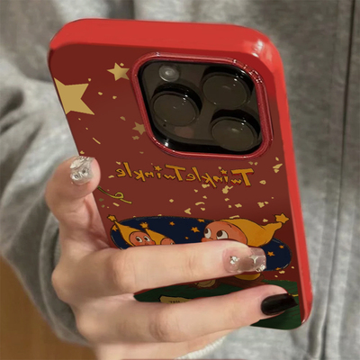 跷跷板星星人适用苹果17promax手机壳iPhone16promax新年15pro红色14女13本命年xsmax新款12防摔11保护套plus
