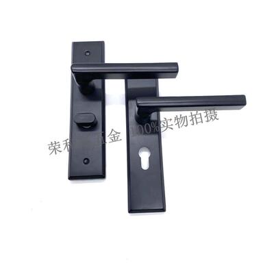 不锈钢门锁黑色单舌锁15.5孔位
