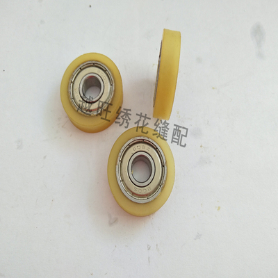电脑绣花机配件百灵达BARUDAN机608包胶轴承小移框框架轴承胶圈