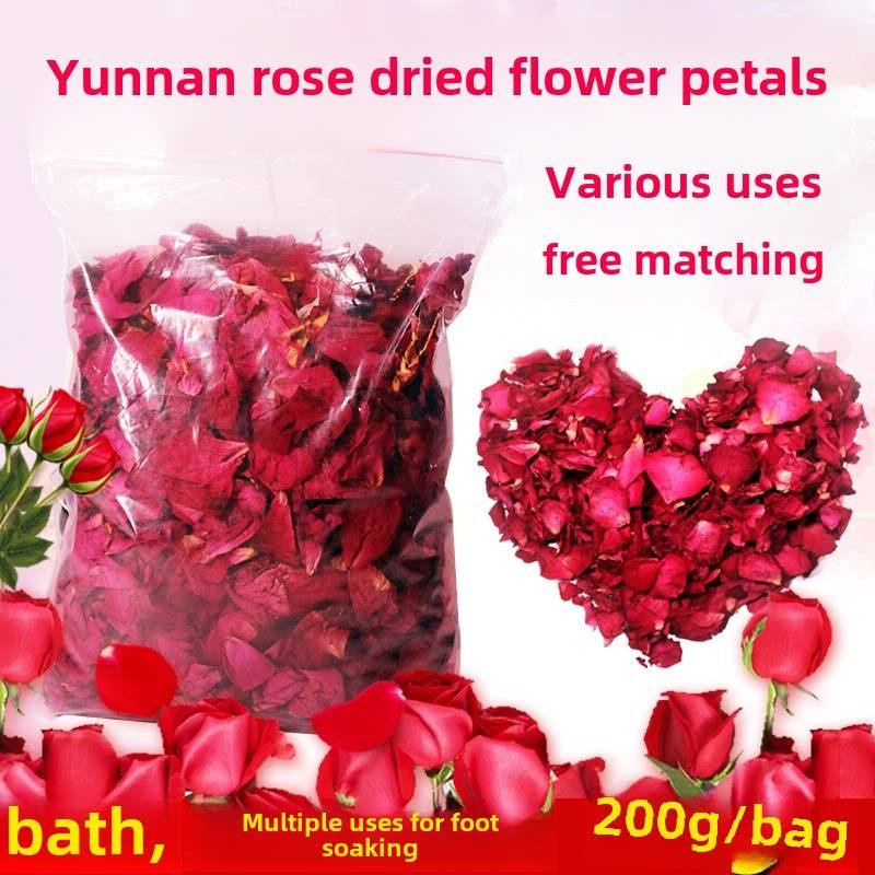 正品云南玫瑰花瓣沐浴和干脚沐浴花瓣沐浴花瓣泡澡洗澡足浴和足部