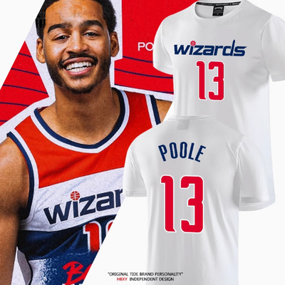 奇才普尔13号球衣印花t恤男美式复古篮球短袖宽松休闲打底衫LN