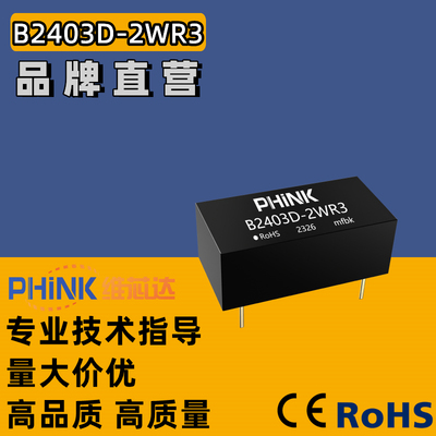B2403D-2WR3 B2403D-2W/R2 直插式 非稳压单路输出 DC-DC电源模块