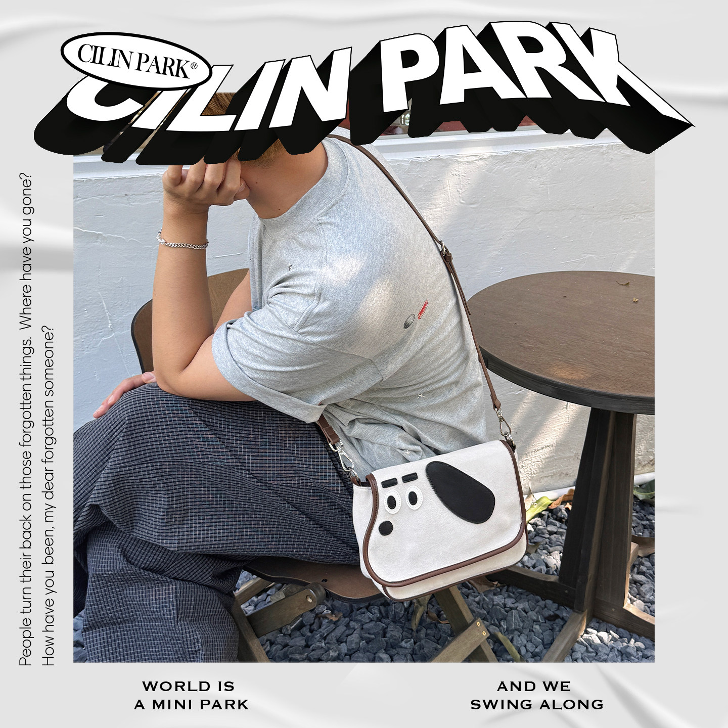 CILINPARK斑点狗绒面挎包小号可爱小众校园运动旅行通勤