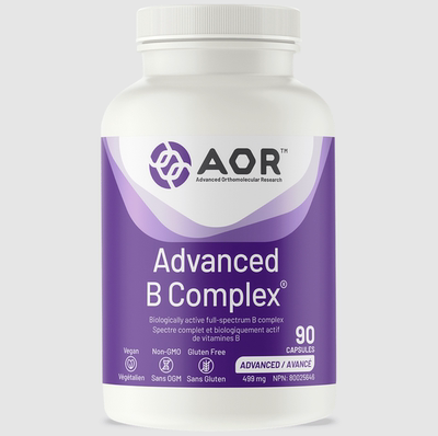 现货 加拿大 AOR Advanced B Complex 高活性 维生素B族 代谢支持