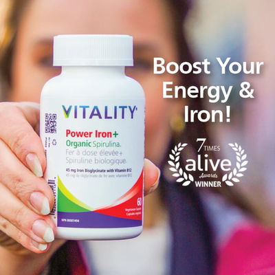 VITALITY  Power Iron + Organic Spirulina强力铁元素 +螺旋藻
