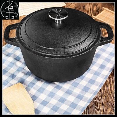 The traditional cast iron pot soup home saucepan thickened s