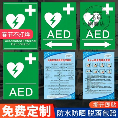 医院急救流程图心肌梗死标识牌