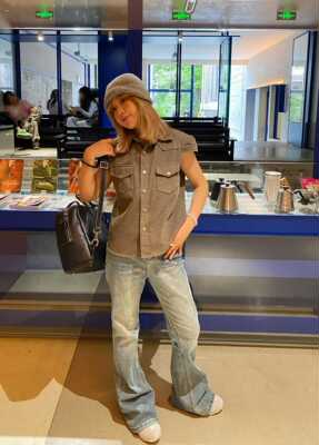 Amorphous Egg 夏季新款 水洗休闲灯芯绒飞飞袖 百搭马甲外套