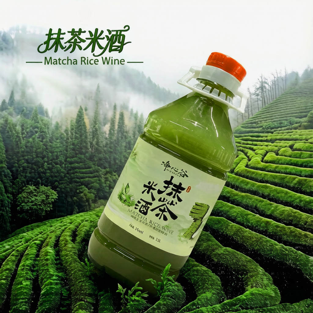 抹茶米酿 净心谷铜仁梵净抹茶低度微醺米酒果酒甜醇厚聚会2.5L装