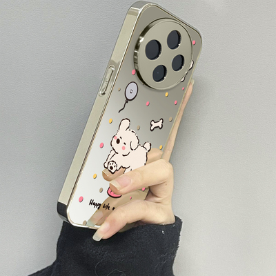 适用vivoy300pro手机壳可爱镜面