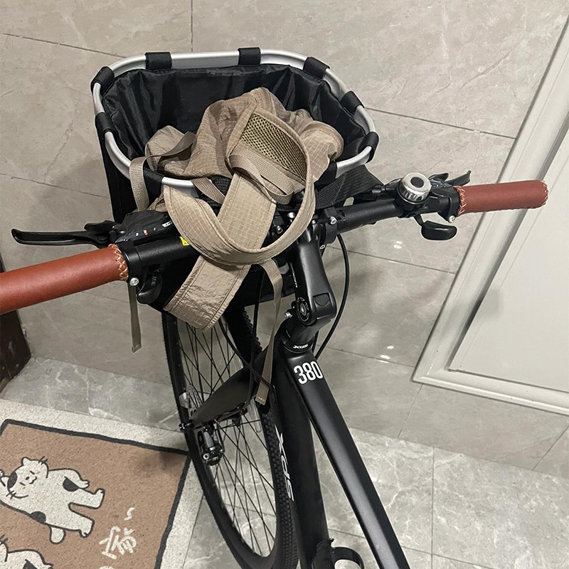 自行车筐前篮复古山地宠物折叠z车篮包挂包单车防水快拆车篓车挂